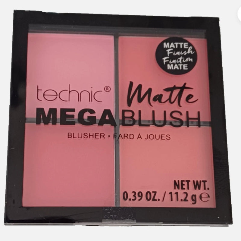 Technic MATTE MEGA BLUSH Blusher Palette Natural Matte Compact Quad Pi – Superior Mart