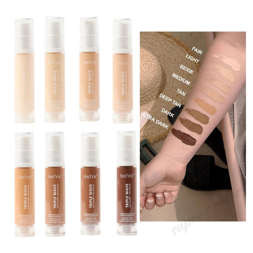 Technic Serum Concealer TRIPLE WAVE With Glycerine Hyaluronic Acid Vit ...