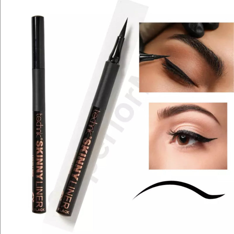 Technic Eyeliner Pen Skinny Felt Tip Liquid Winged Liner Cat Eye Black ...